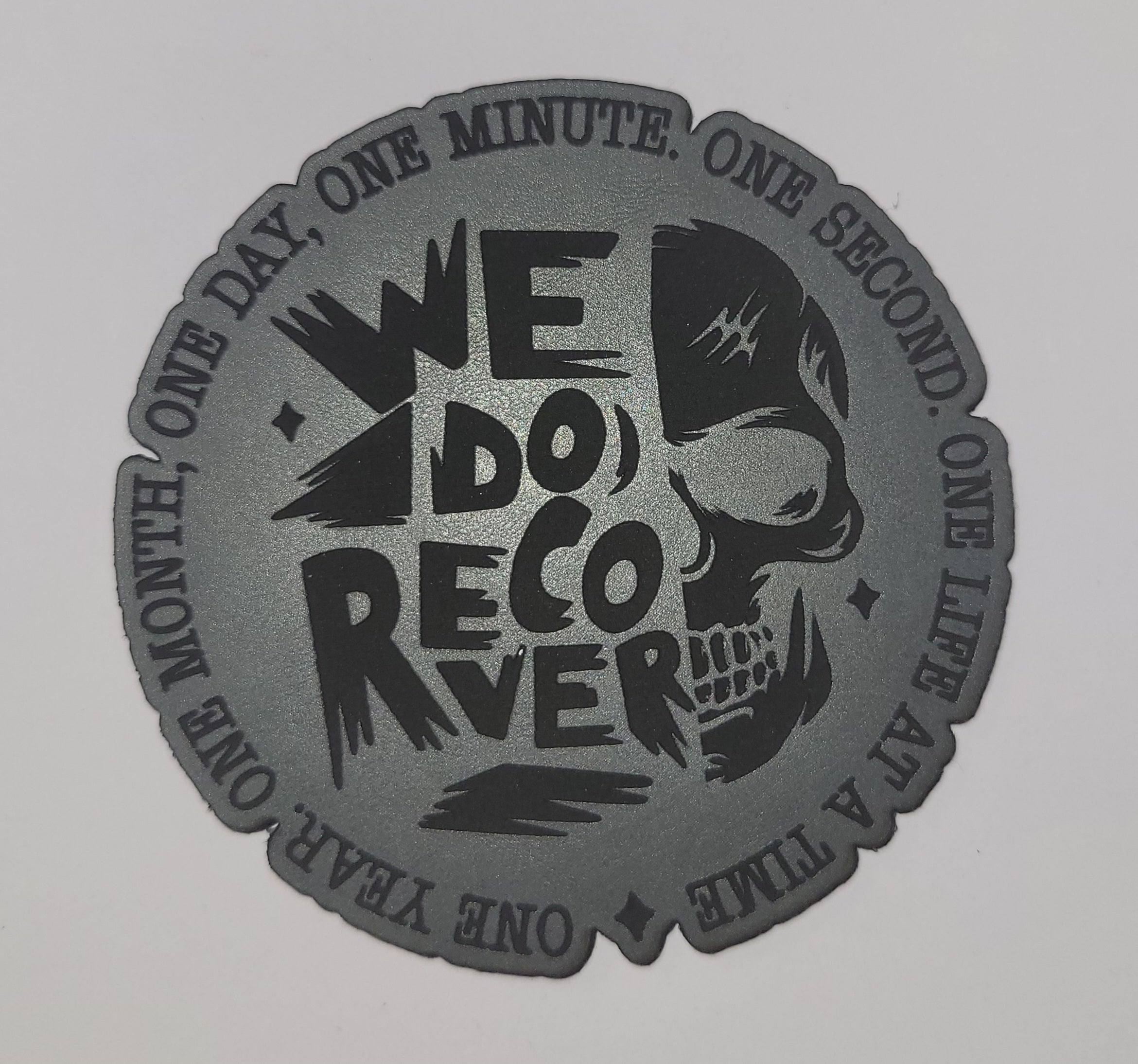 190 - SKULL - WE DO RECOVER - HAT PATCH | Mavery Design LLC
